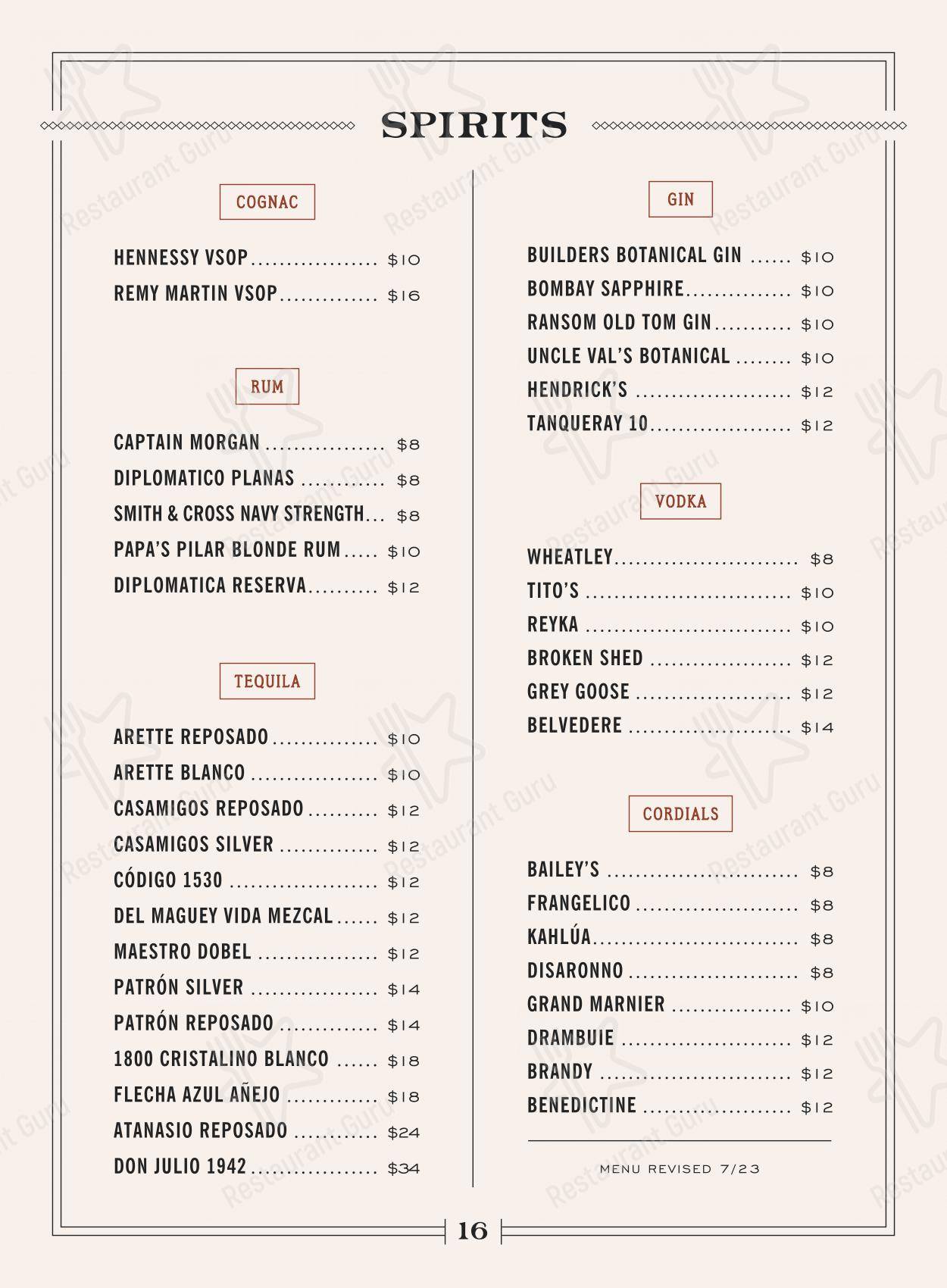 Menu at The Ozark Mill Restaurant at Finley Farms, Ozark