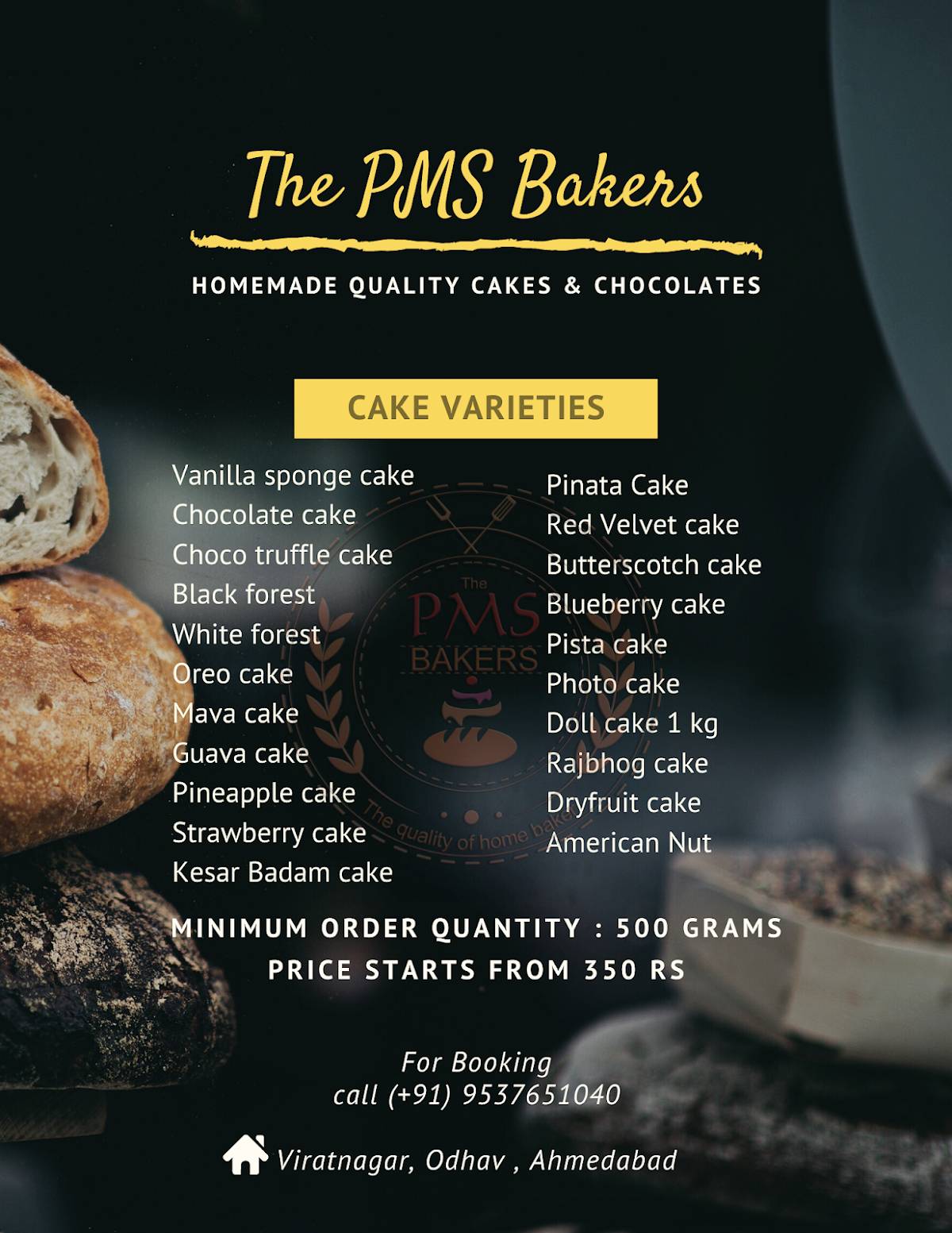 Menu at The PMS Bakers, Ahmedabad