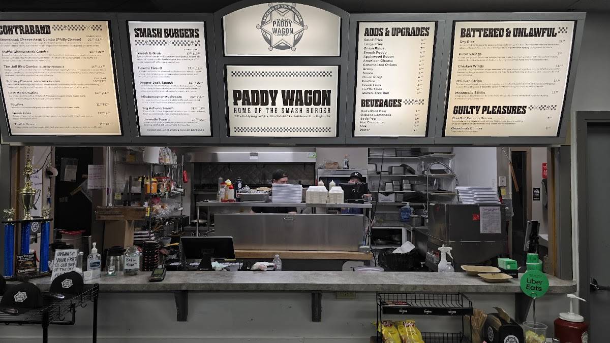 Menu at The Paddy Wagon - North restaurant, Regina