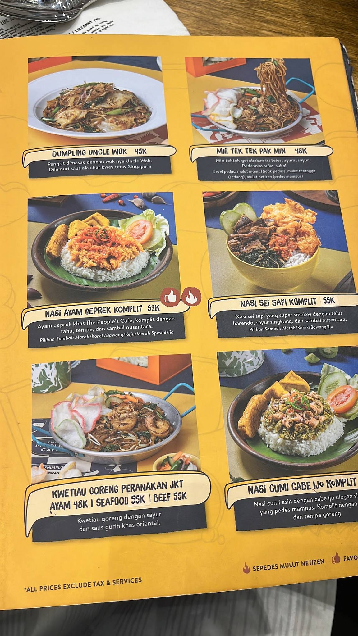 Menu at The People's Cafe AEON DELTAMAS, Bekasi Regency