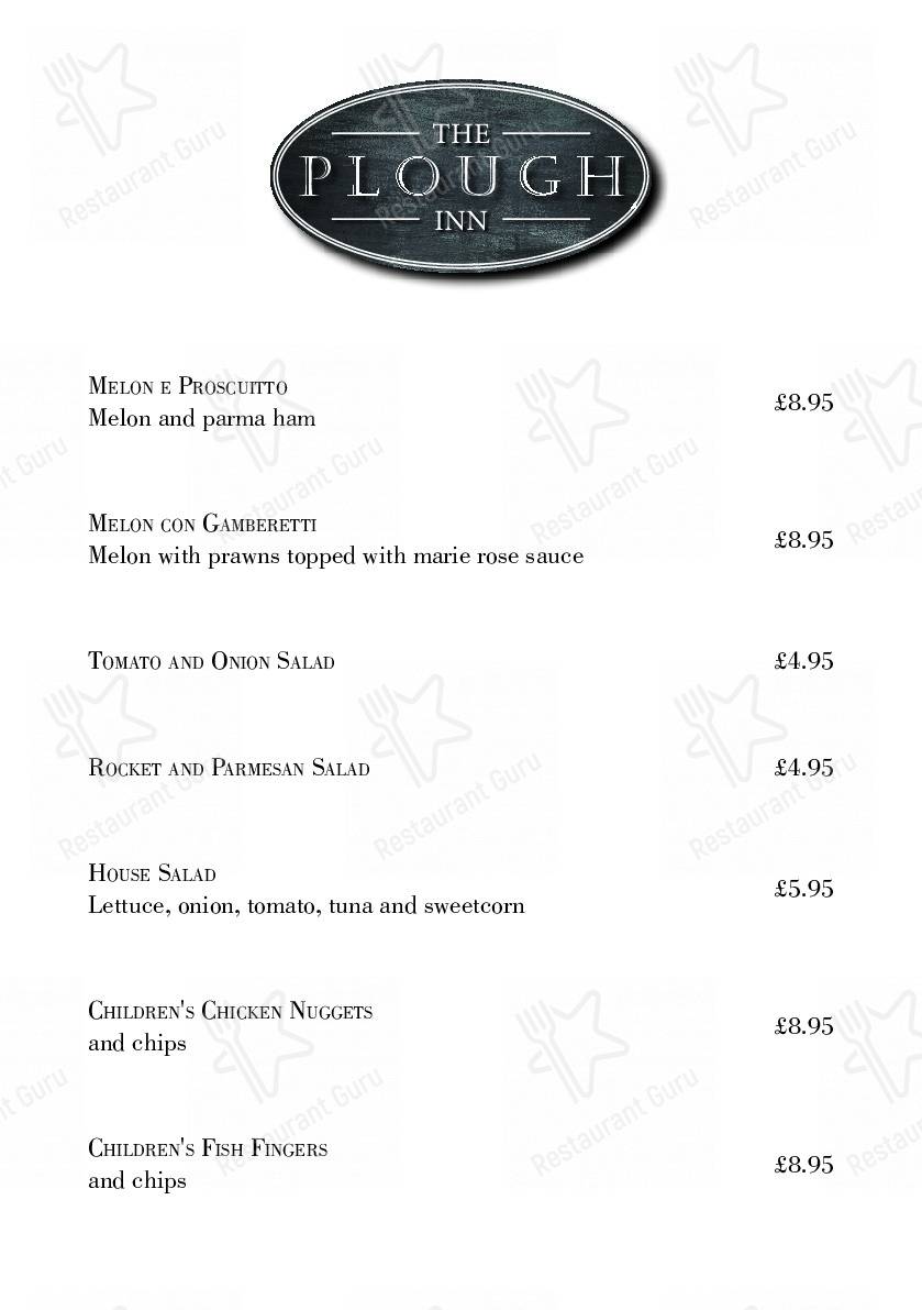 Menu at The Plough Inn Croft pub & bar, Croft