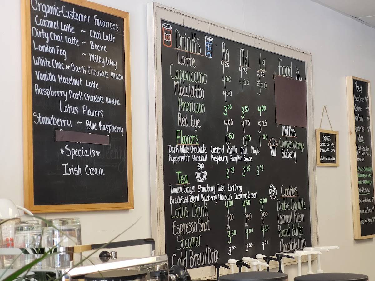 Menu at The Reve, Rhinelander