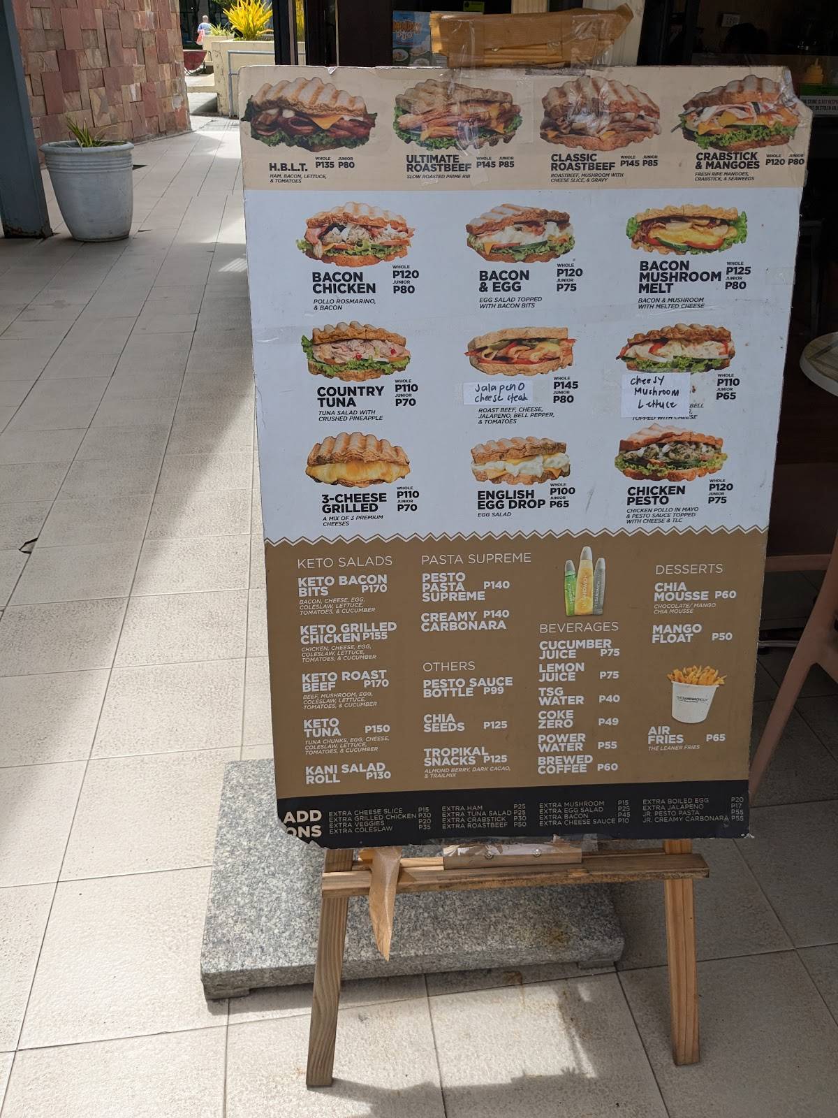 Menu at The Sandwich Guy Alabang, Muntinlupa, 2/F Fastbytes Northgate ...