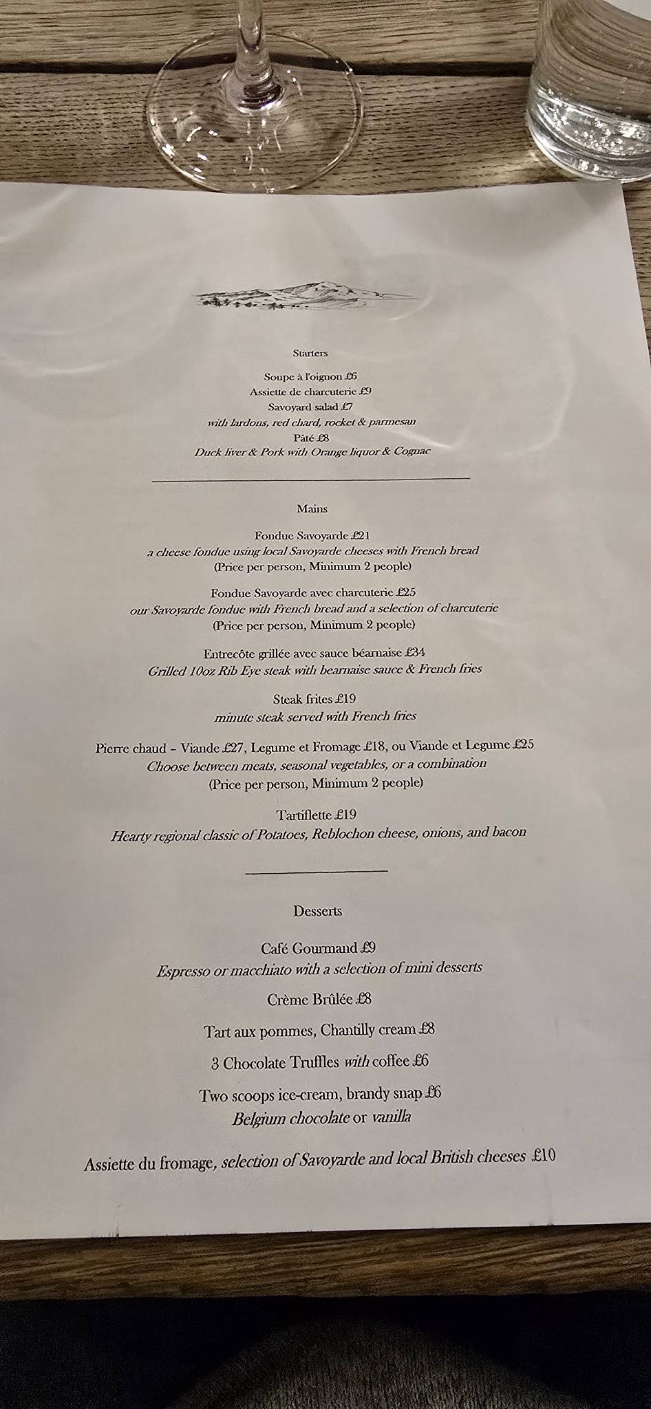 Menu at The Spotted Dog pub & bar, Penshurst, Smarts Hill