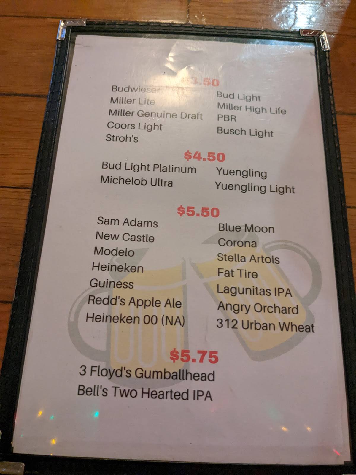 Menu at The Tower Bar & Grill, Fort Wayne