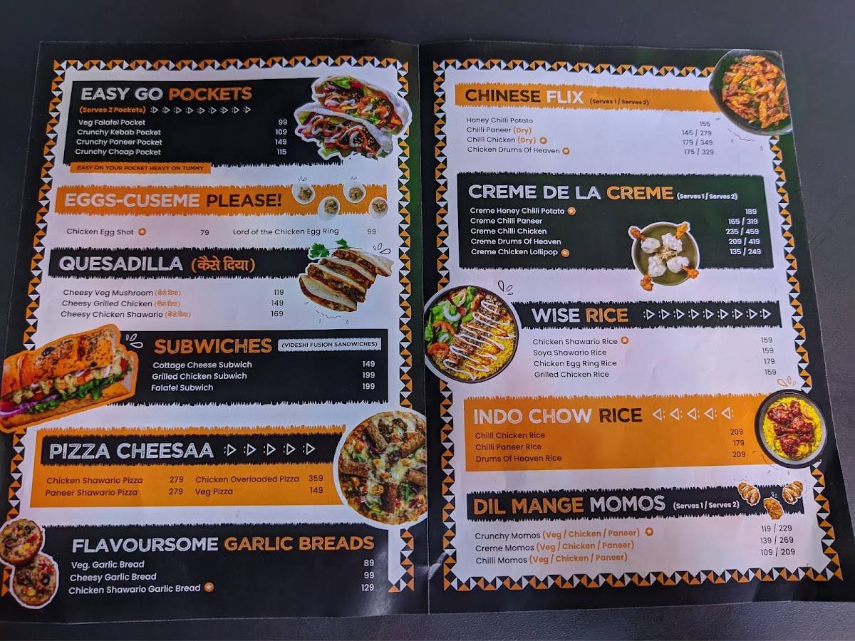 Menu at The Tummy Section: Shawario Express, Faridabad Sector 19 ...