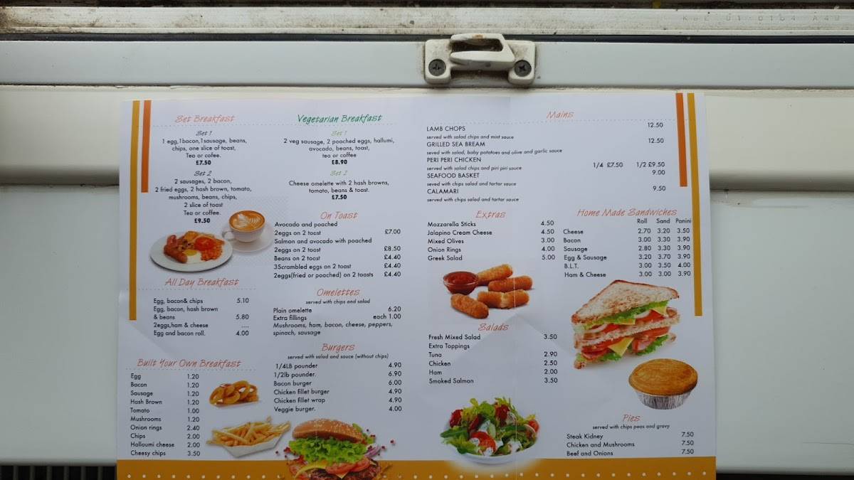 Menu at The Venue restaurant, Ely