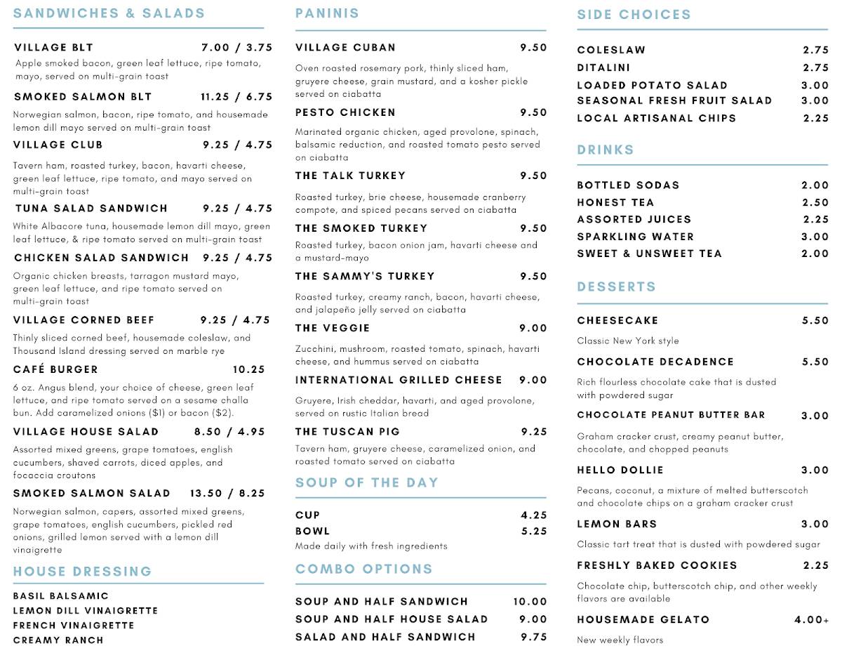 Menu at THE VILLAGE CAFE, Lasalgaon
