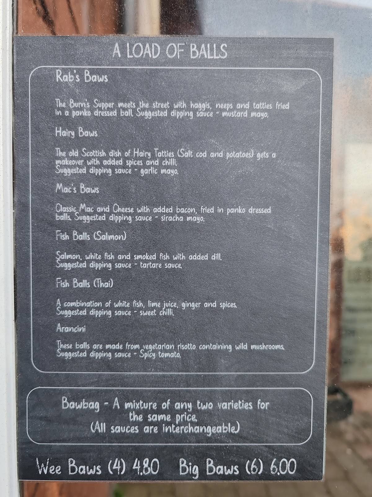 Menu at The Wee Hurrie fast food, Troon