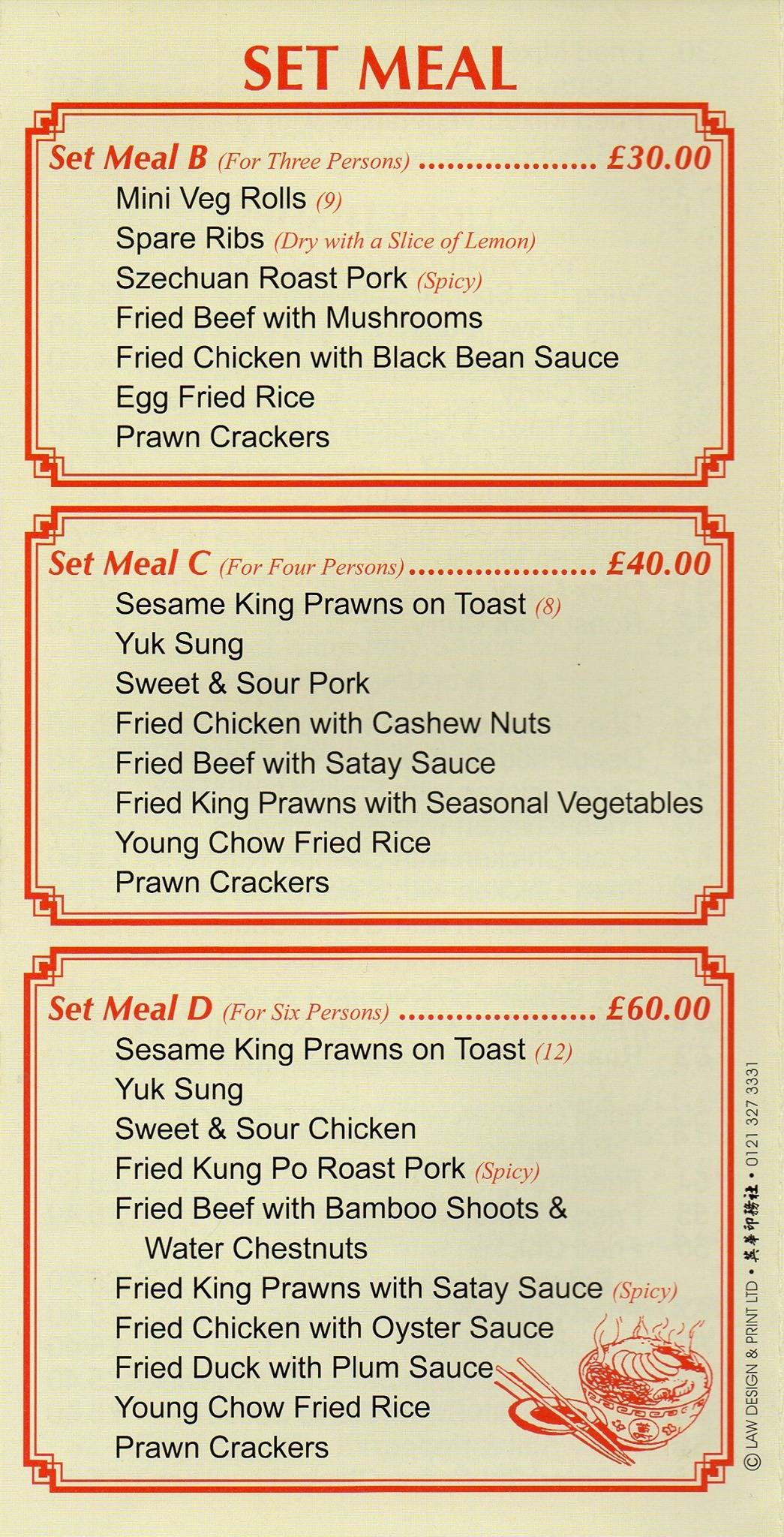 Menu at The Wing Fat (Penkridge) restaurant, Stafford