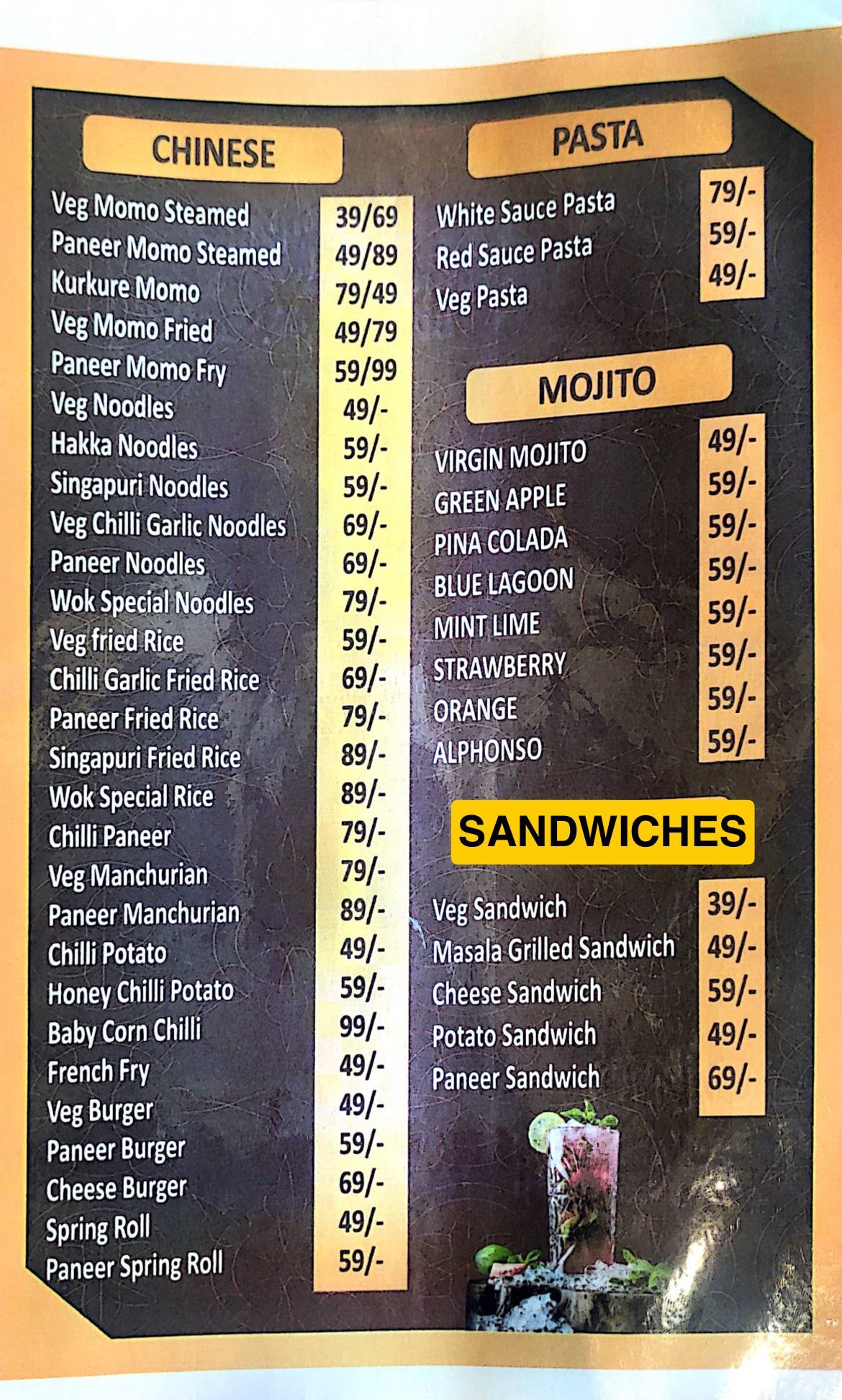 Menu at The Wok Cafe and Bakers, Gorakhpur