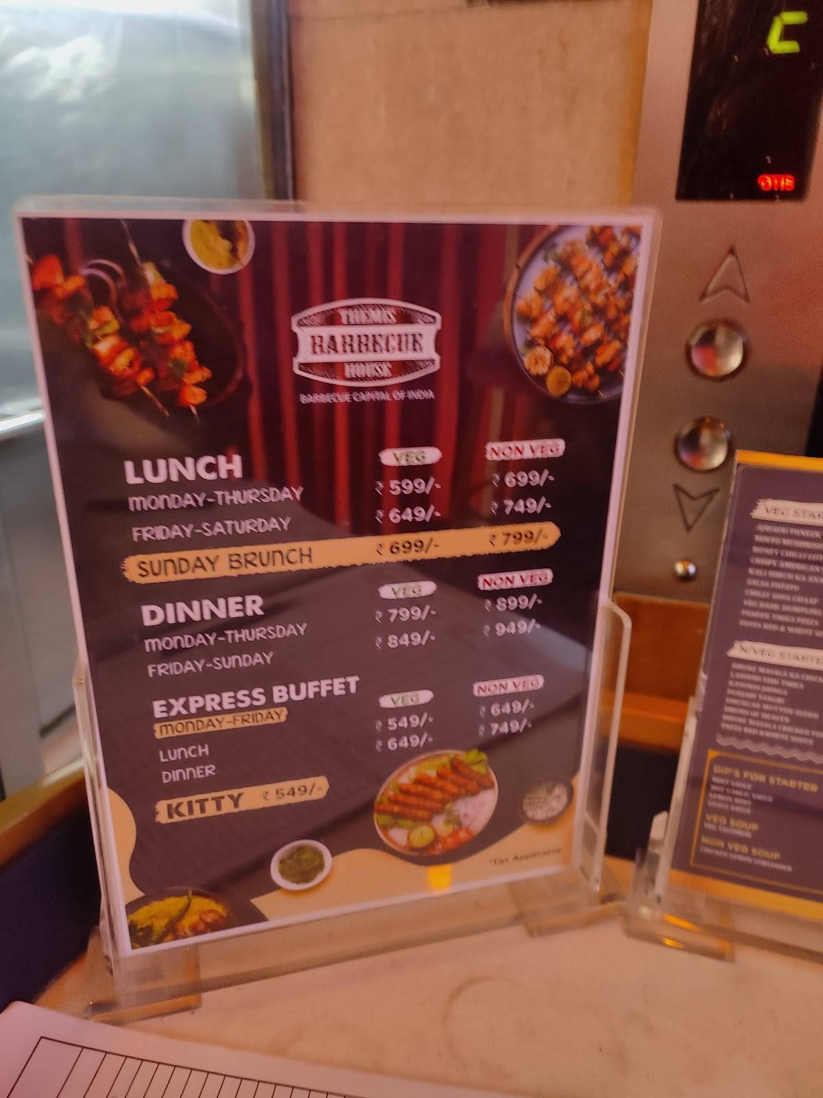 Menu at Themis Barbecue House - NSP, New Delhi, Aggarwal Millennium Tower 1