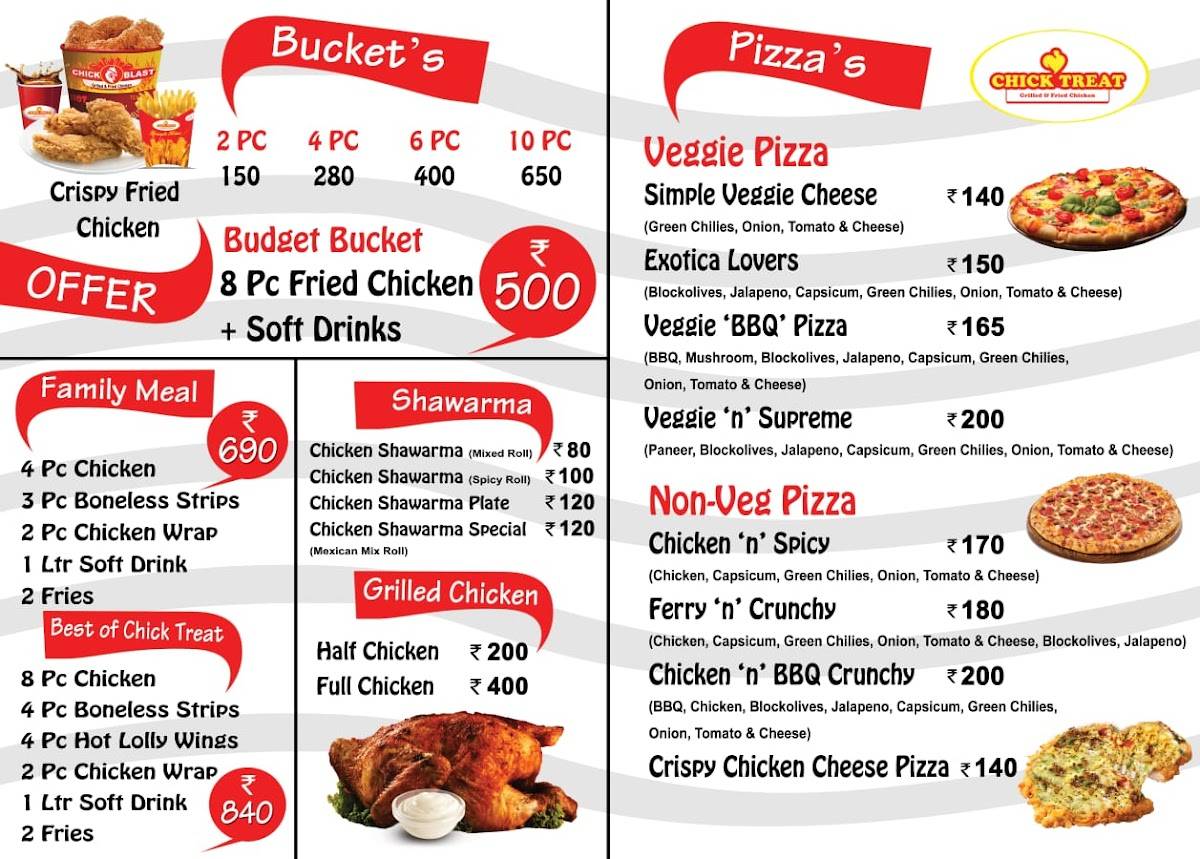 Menu at Chick Treat, Theni