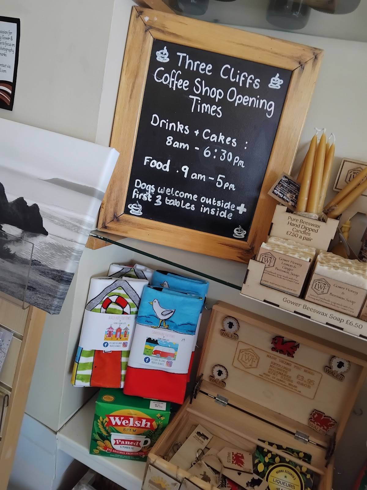 Menu at Three Cliffs Coffee Shop cafe, Southgate, 68 Southgate Rd