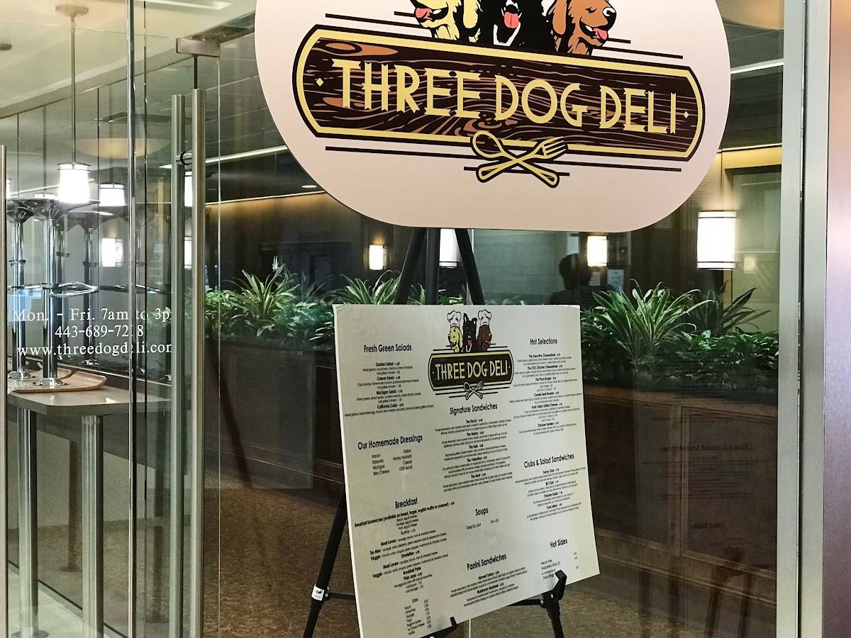 Menu at Three Dog Deli restaurant, Cockeysville