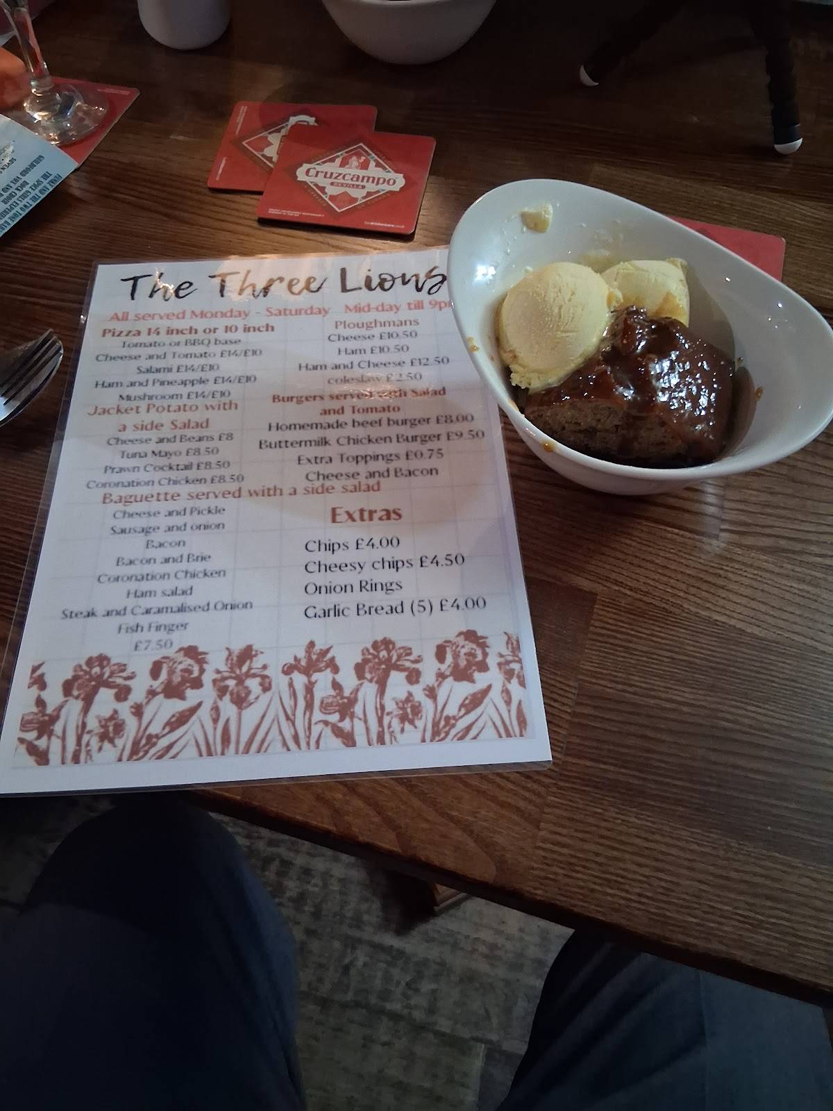 Menu at Three Lions pub & bar, Godalming