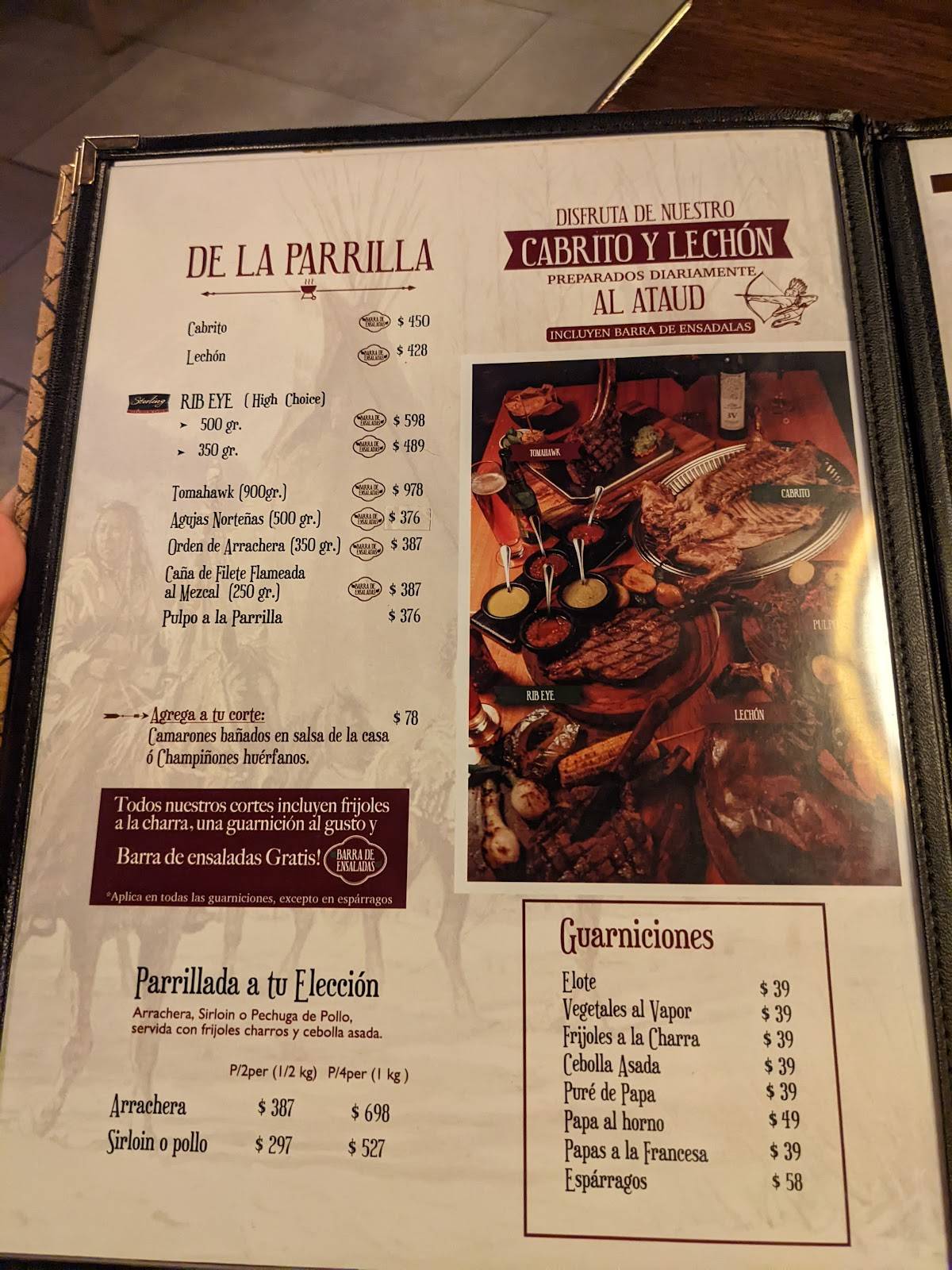 Carta de Tierra Santa Restaurante, Monclova, Washington 33-A