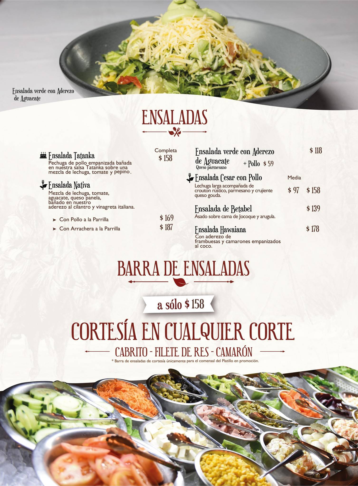 Carta de Tierra Santa Restaurante, Monclova, Washington 33-A