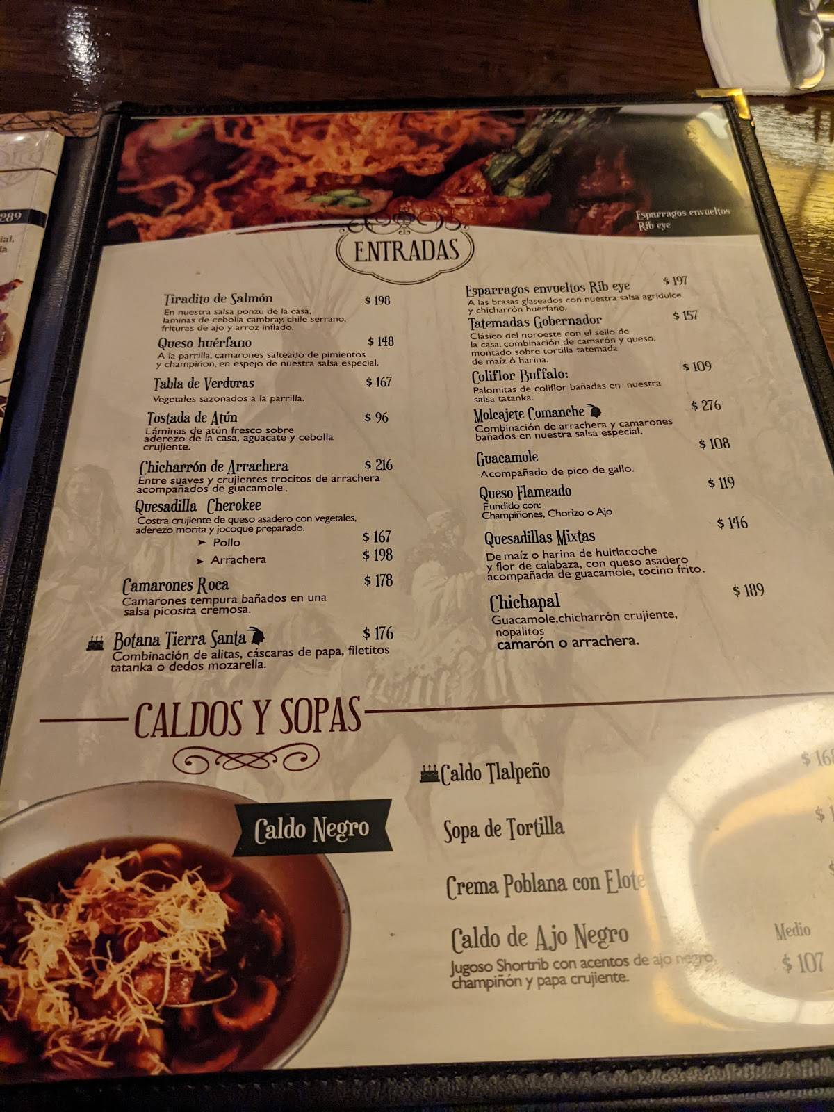 Carta de Tierra Santa Restaurante, Monclova, Washington 33-A