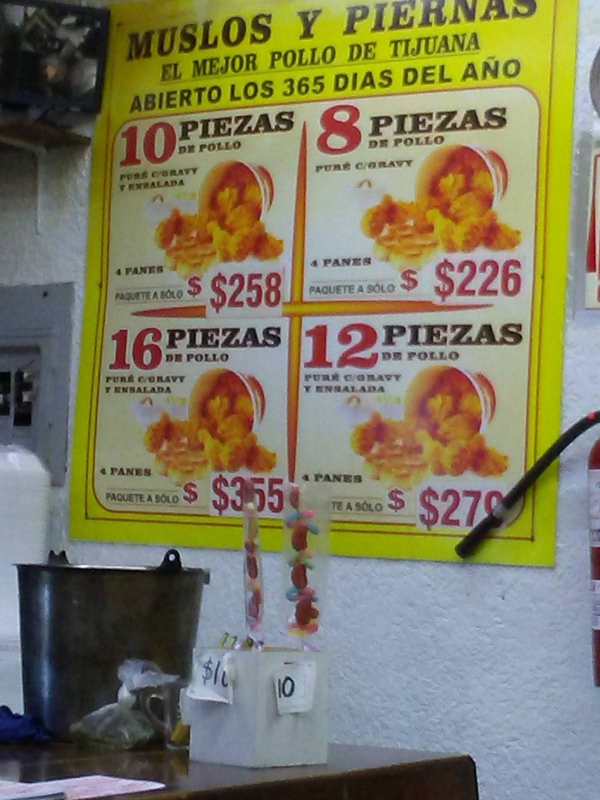 Carta del restaurante Tijuana Fried Chicken, Tijuana