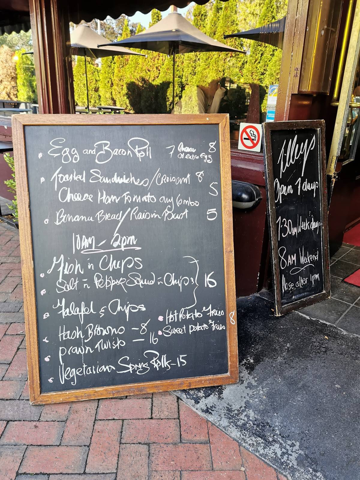 Menu at Tilley's Devine Cafe Gallery, Lyneham