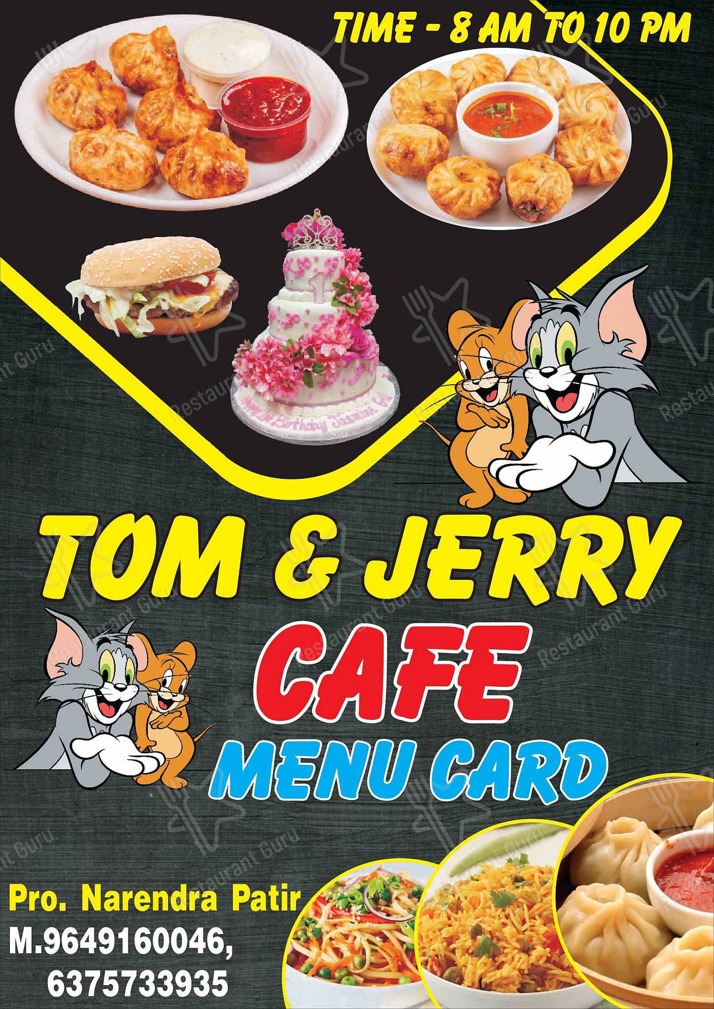 Menu at Tom and jerry cafe, Taranagar