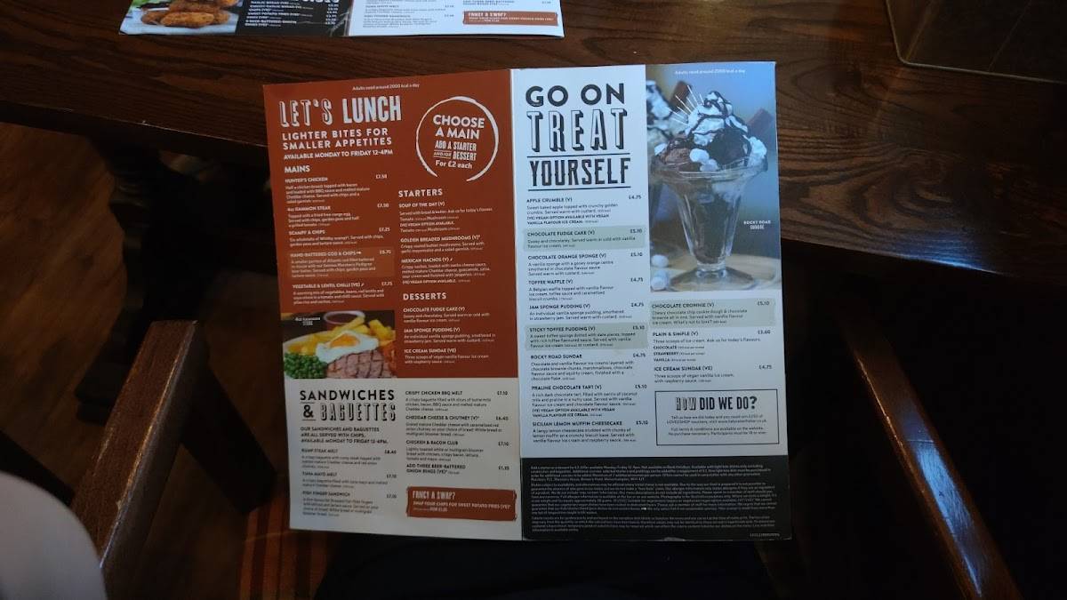 Menu at Bell Inn pub & bar, Tong, Tong