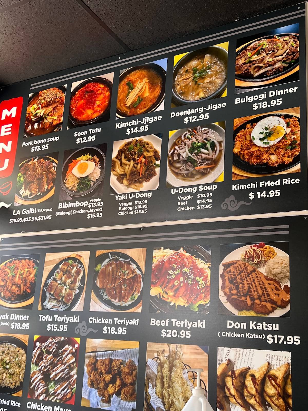 Menu au Daol Korean Restaurant, Toronto
