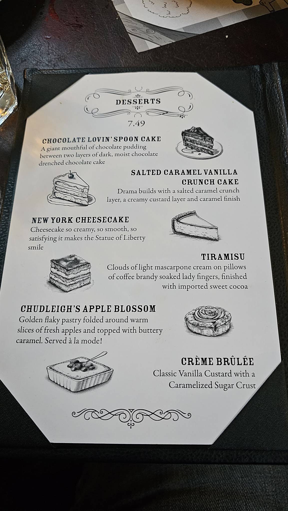 Menu at The Old Spaghetti Factory restaurant, Toronto, 54 The Esplanade