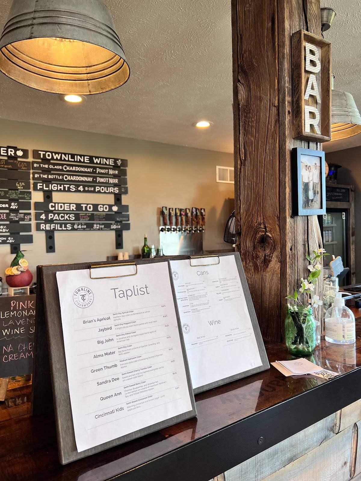 Menu at Townline Ciderworks pub & bar, Elk Rapids, US-31 S