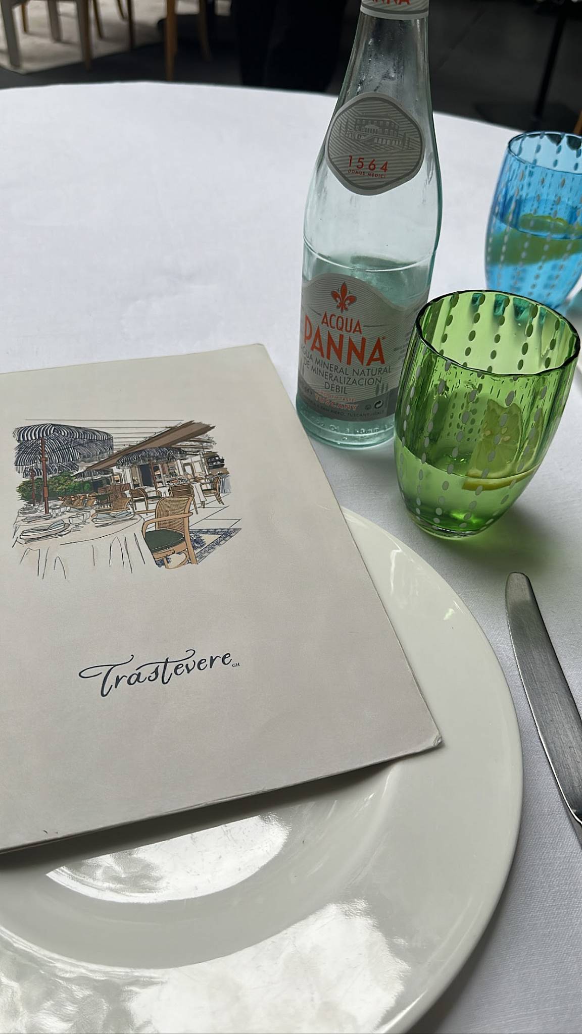 Carta del restaurante Trastevere, Ciudad López Mateos