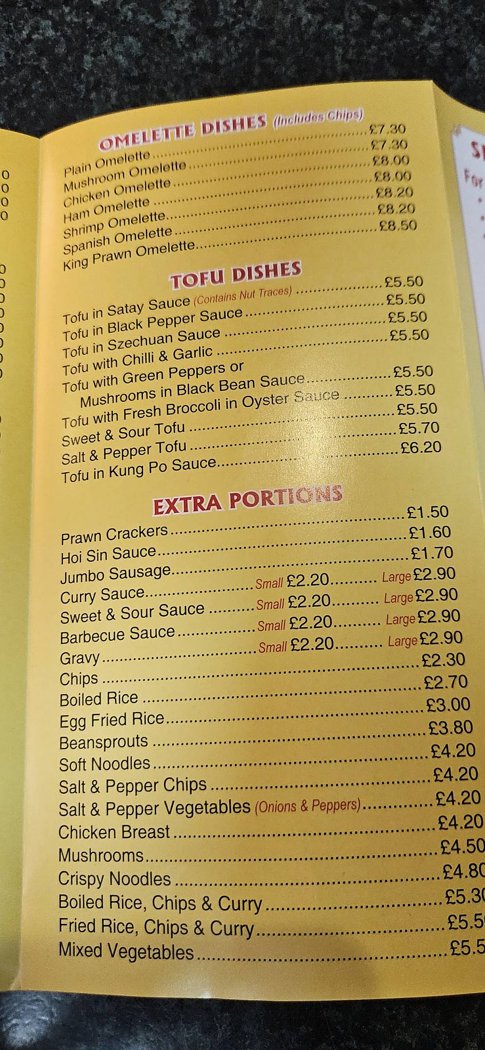 Menu at Treasure City Whitefield fast food, Manchester