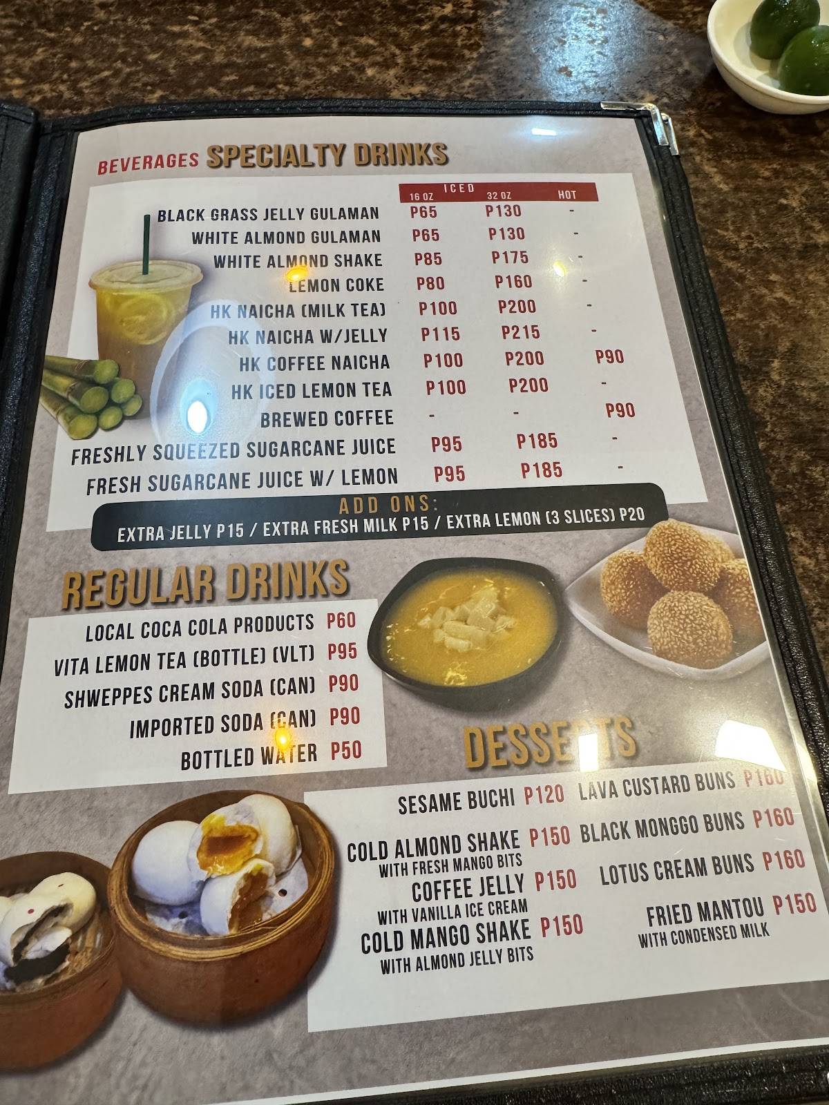 Menu at Tuen Mun Roasts restaurant, Quezon City