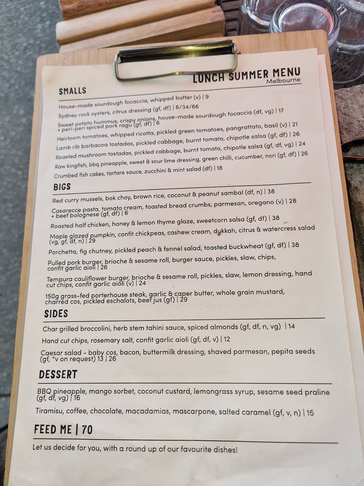 Menu at Three Blue Ducks, Melbourne restaurant, Tullamarine