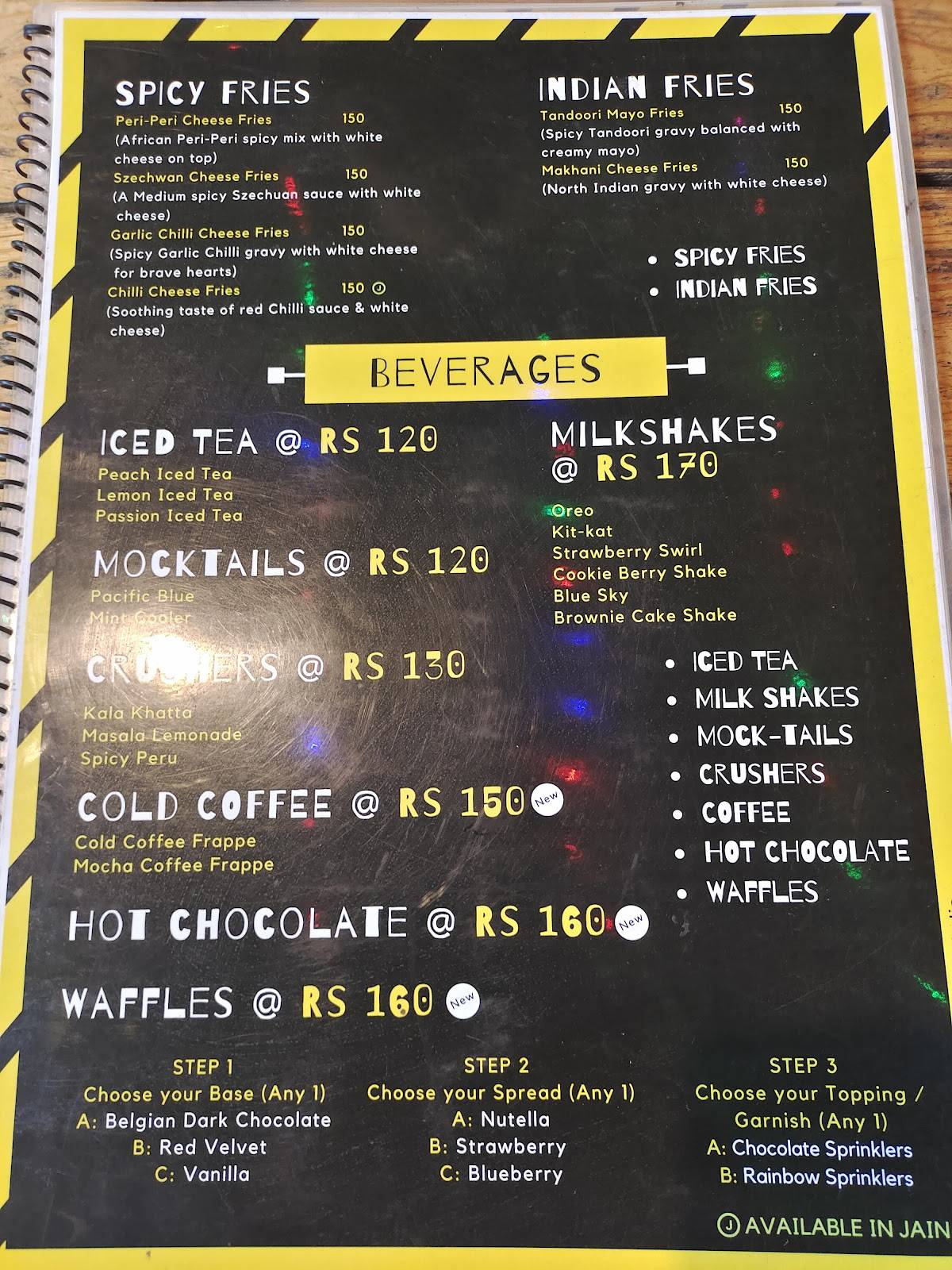 Menu at UFO Fries & Corn Baner, Pune