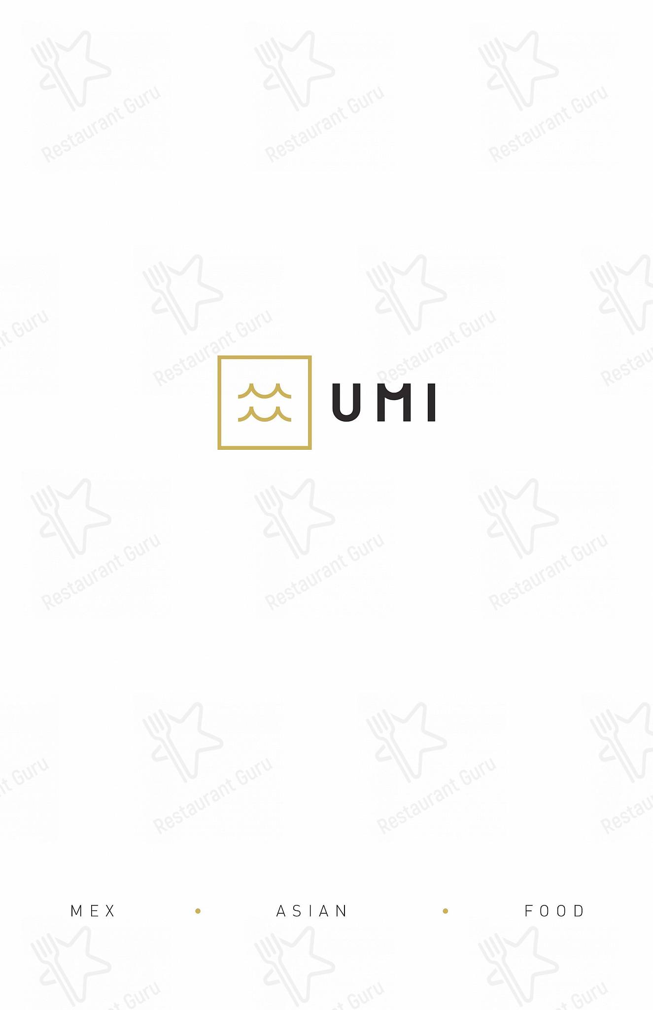 Menu at UMI RESTAURANTE, Acapulco