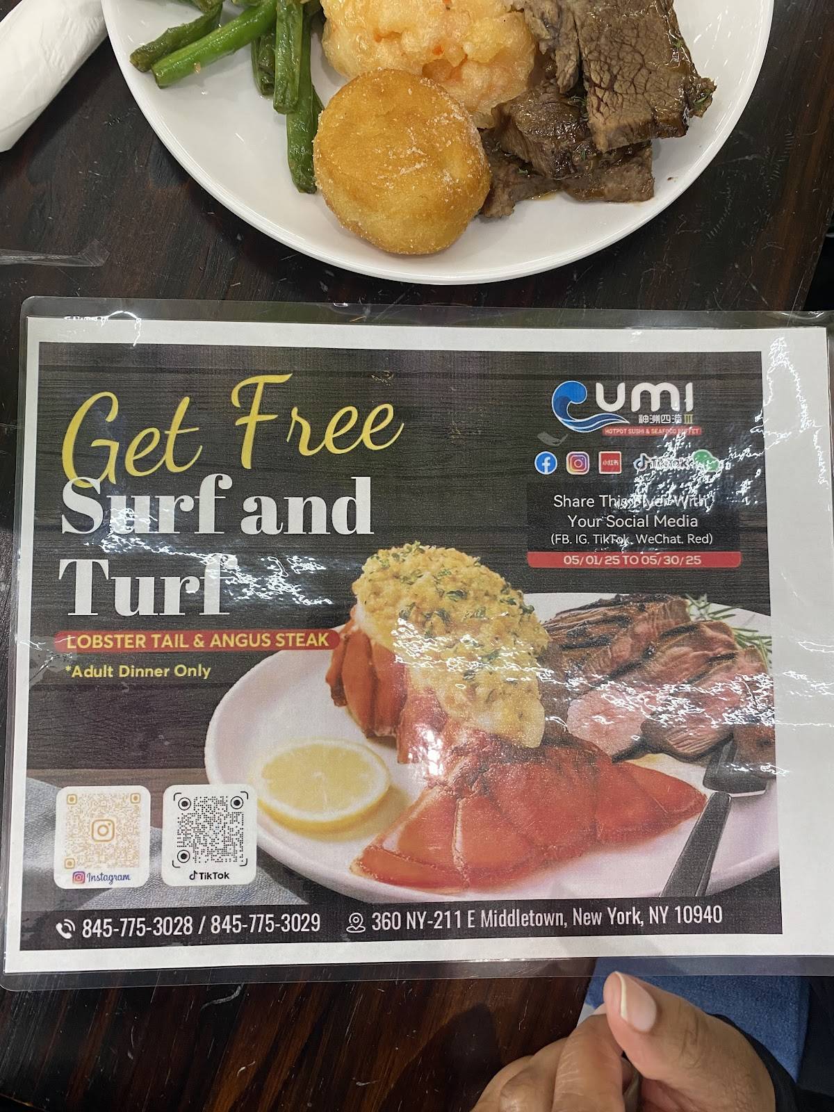 Menu at Umi Hot Pot Sushi & Seafood Buffet restaurant, Middletown