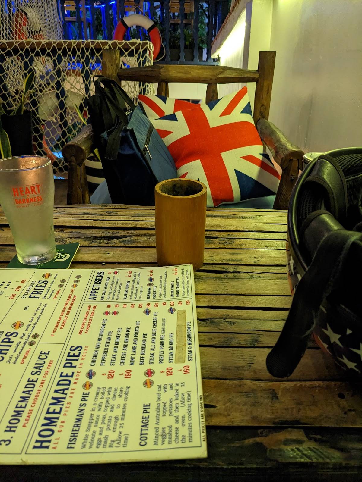Menu at Union Jack's Fish & Chips restaurant, Ho Chi Minh City, 10 ...