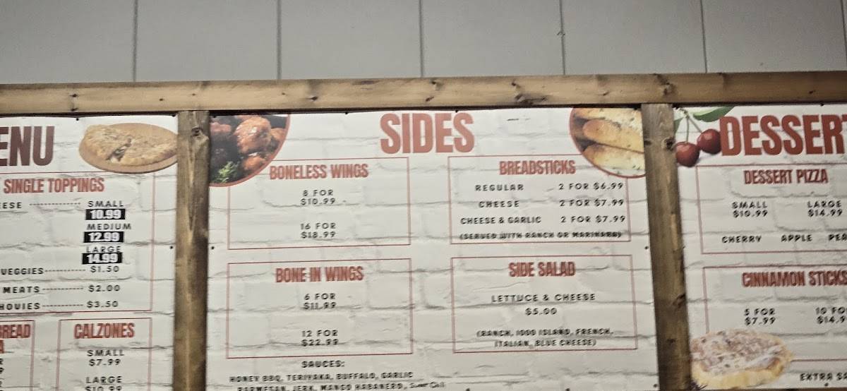 Menu at Vals Sugar Shack cafe, Red Oak