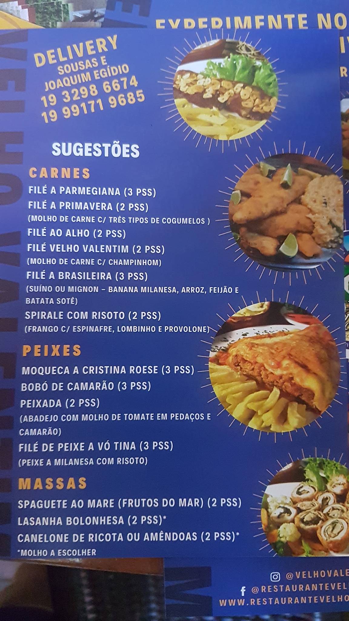 Menu em Velho Valentim Restaurante e Bar, Campinas, R. Dr. Heitor Penteado