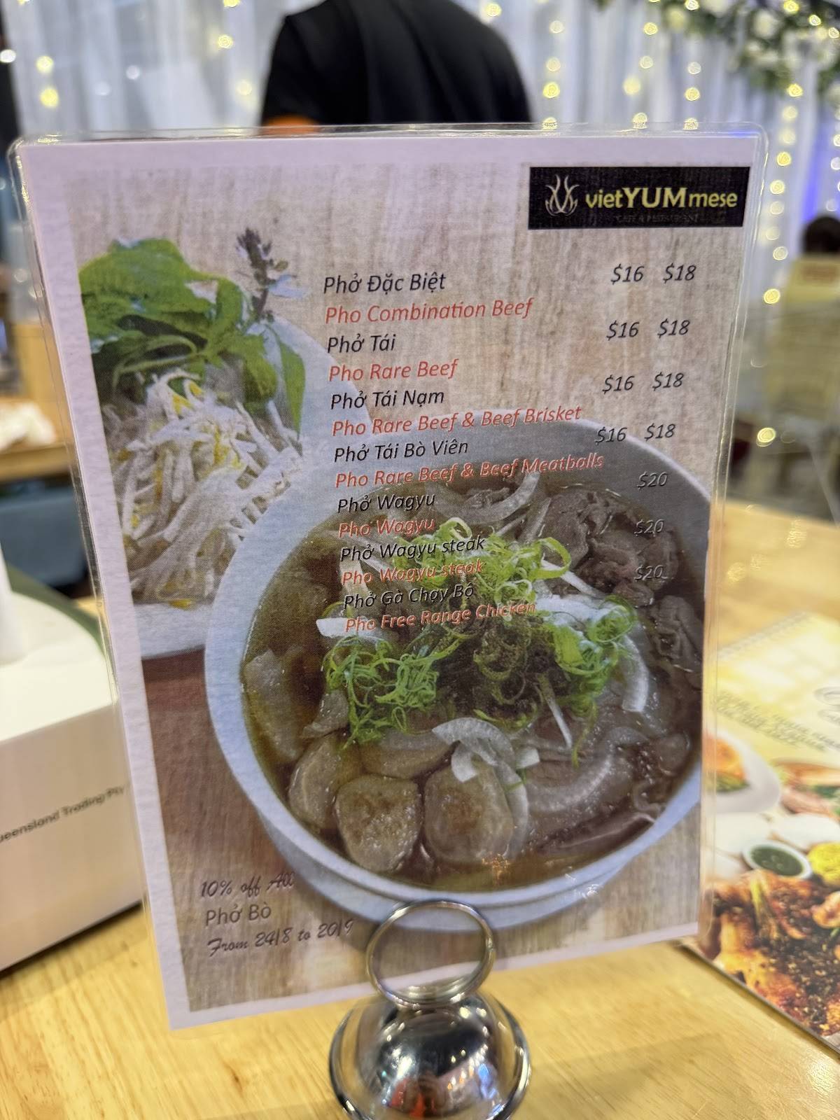 Menu at Viet Yummy Inala restaurant, Inala