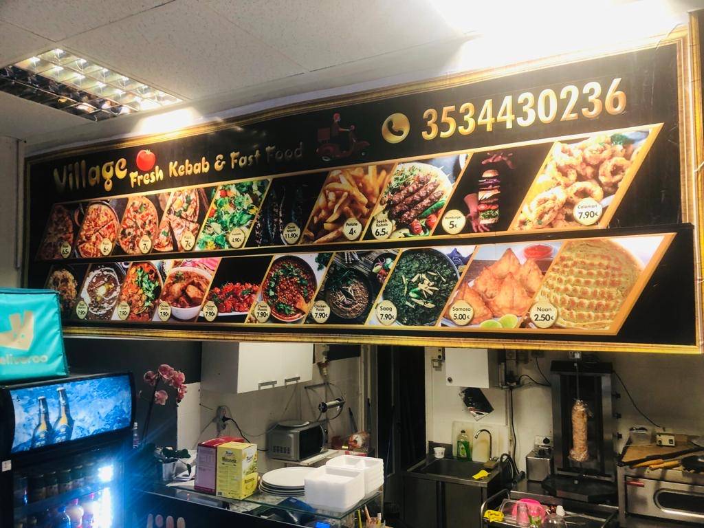 Menu da Village fresh kebab & fast food halal Indian Pakistani food, Verona
