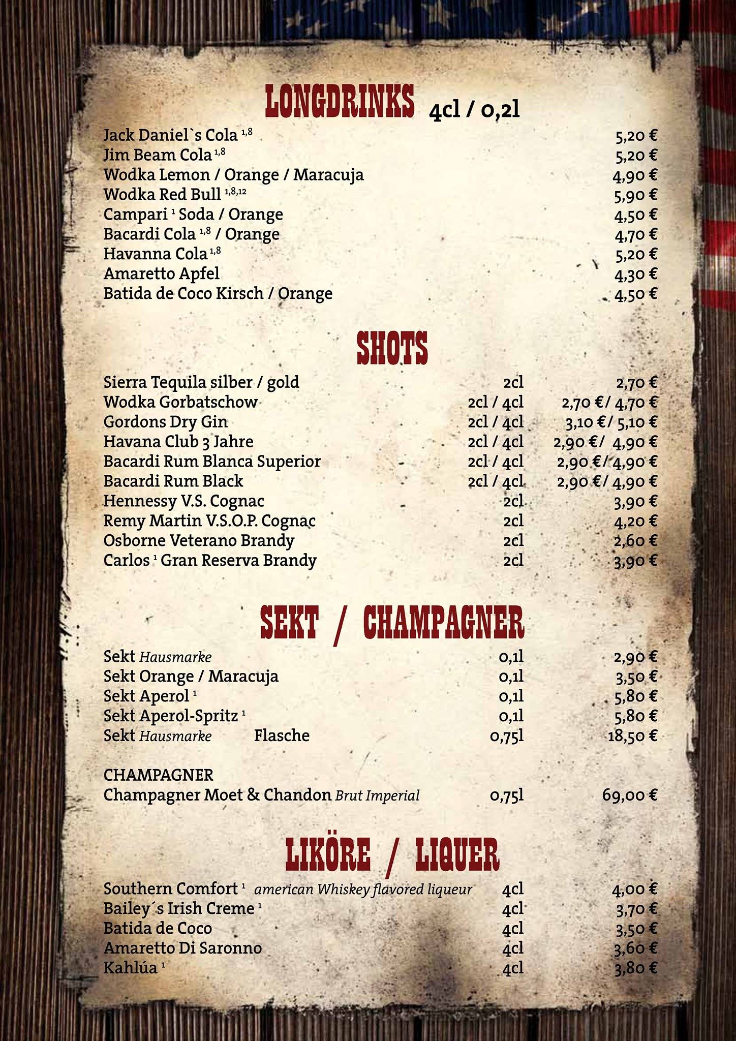 Speisekarte von WOODFIRE Western Saloon Bad Rappenau restaurant, Bad ...