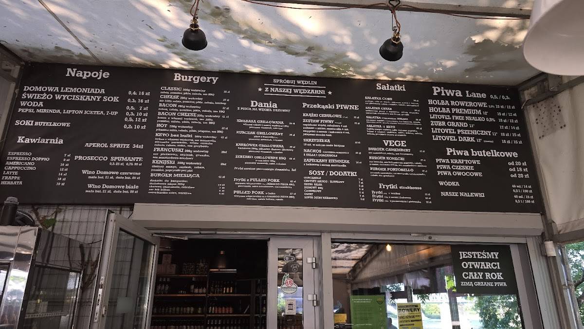 Menu at Wild Beef BBQ, Warsaw, Bulwar Zbigniewa Religi 3