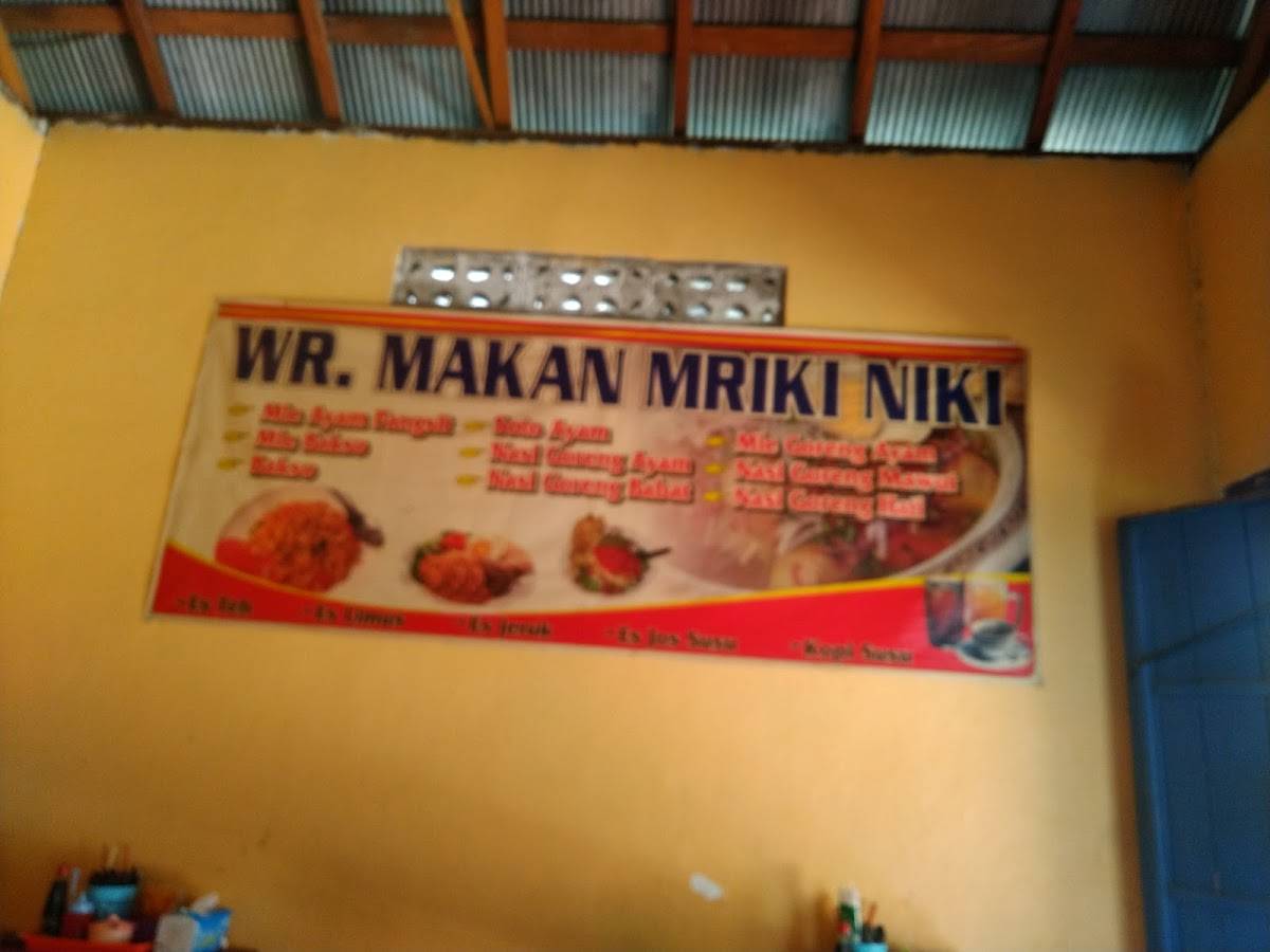 Menu at Warung Mie Ayam dan Bakso Mriki Niki restaurant, Indonesia