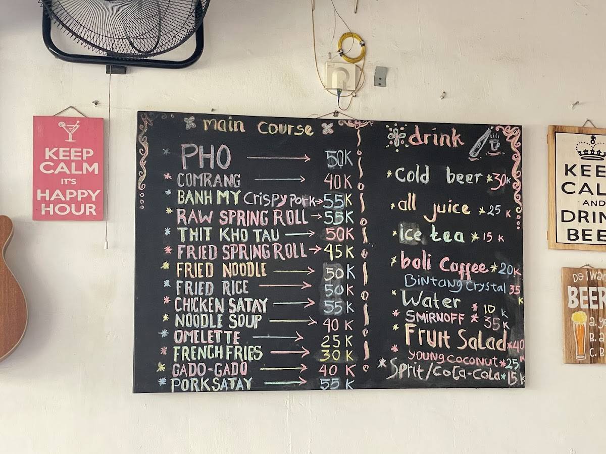 Menu at Warung Vietnamese Food restaurant, Kuta Selatan
