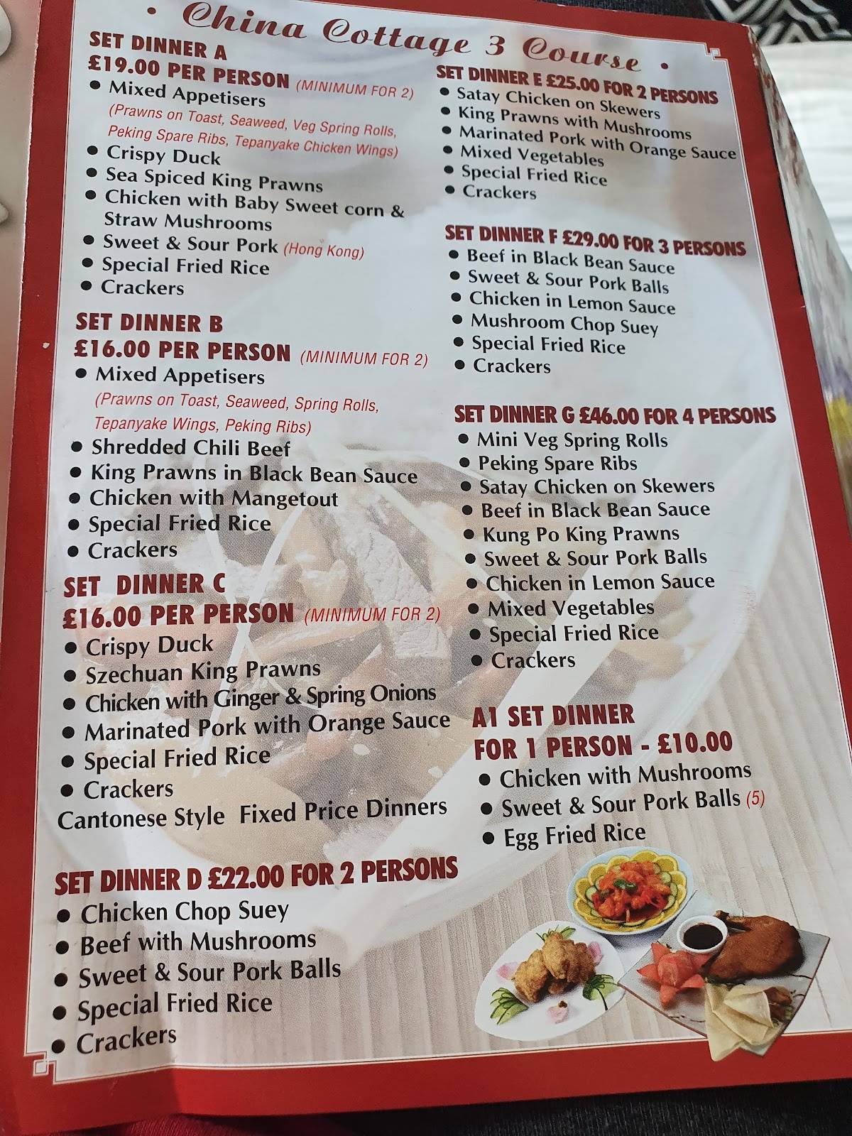 Menu at New China Cottage fast food, Westbury
