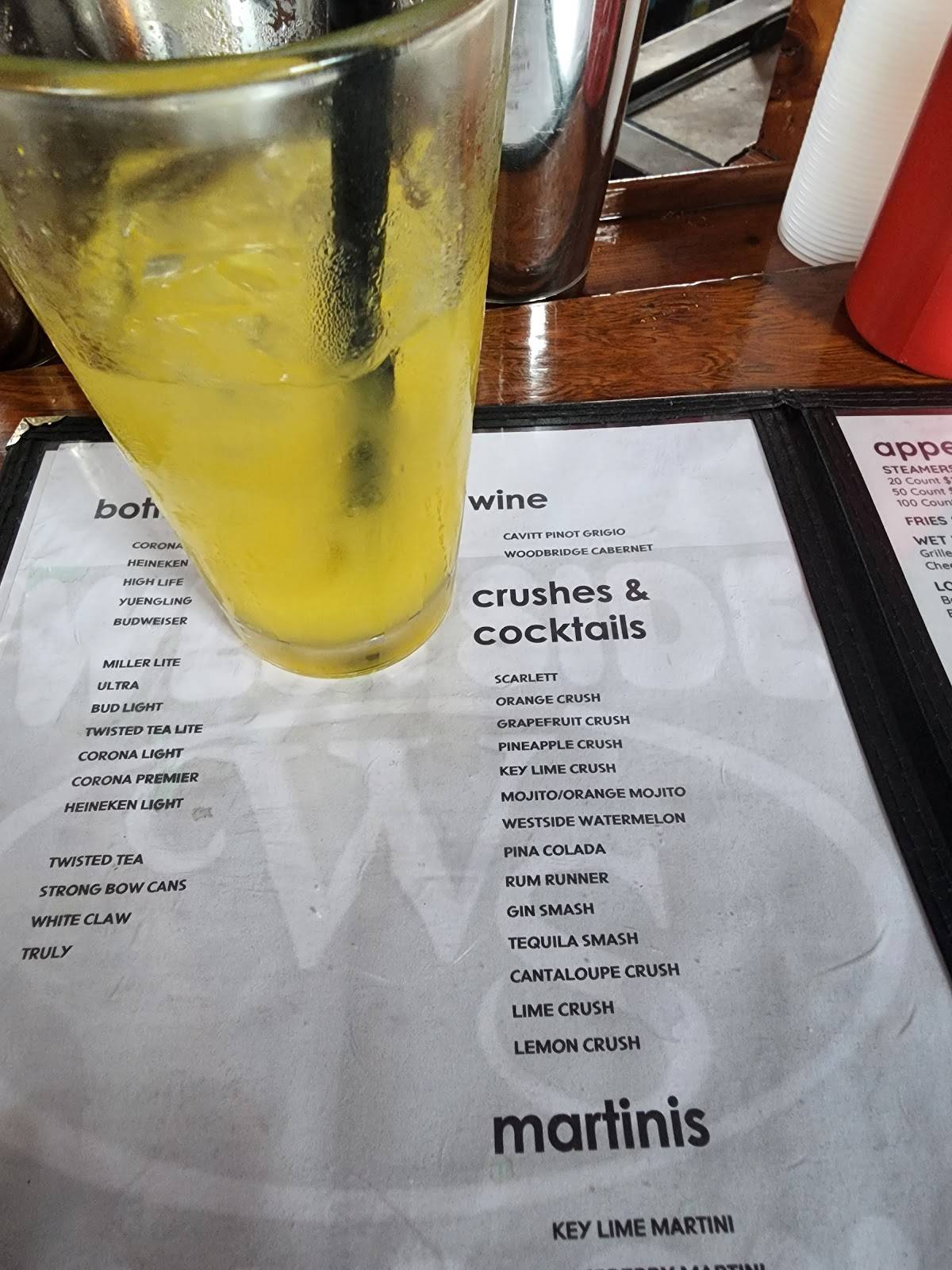 Menu at Westside Saloon pub & bar, West Wildwood