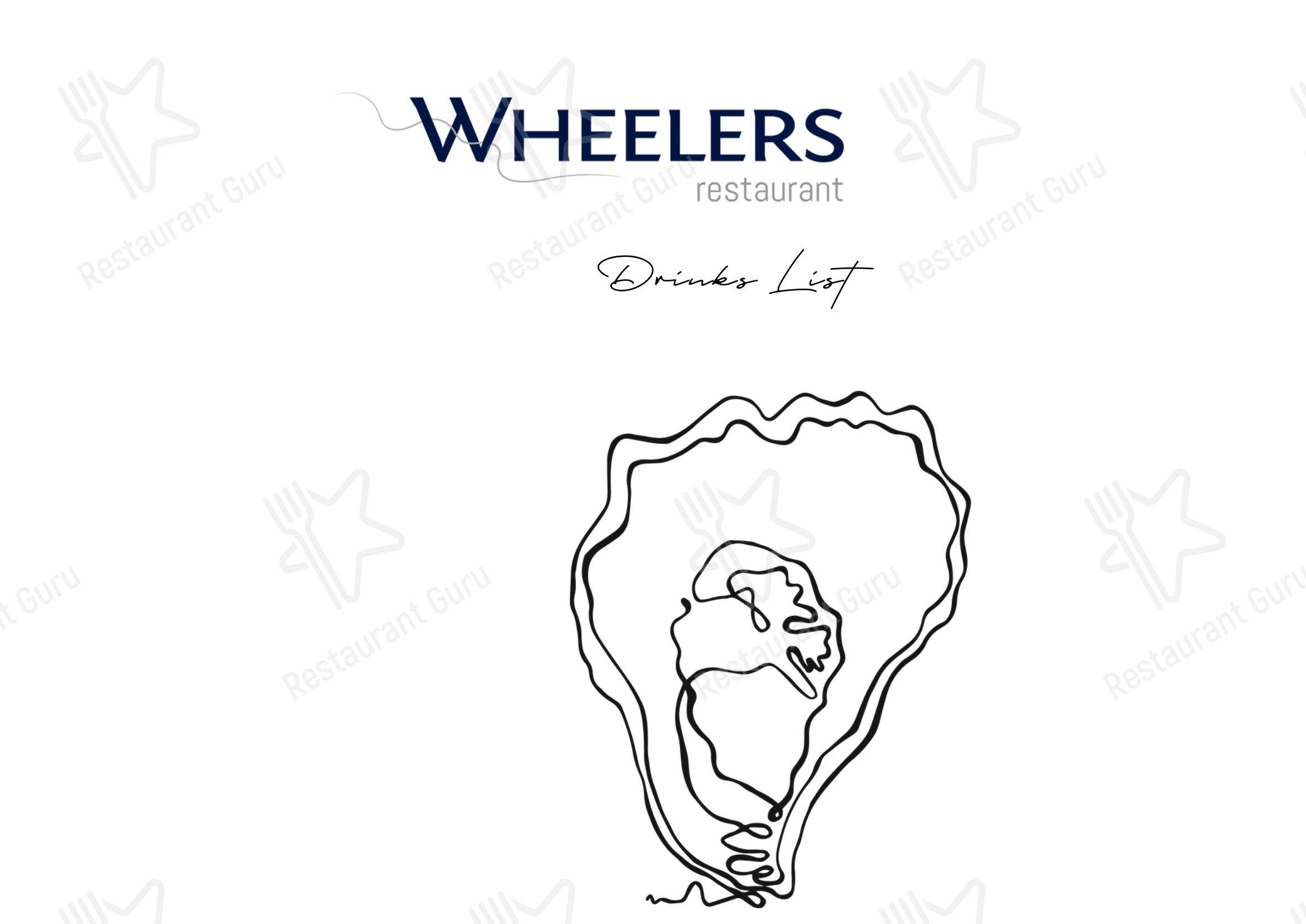 Carta de Wheeler's Seafood Restaurant & Oyster Bar, Pambula