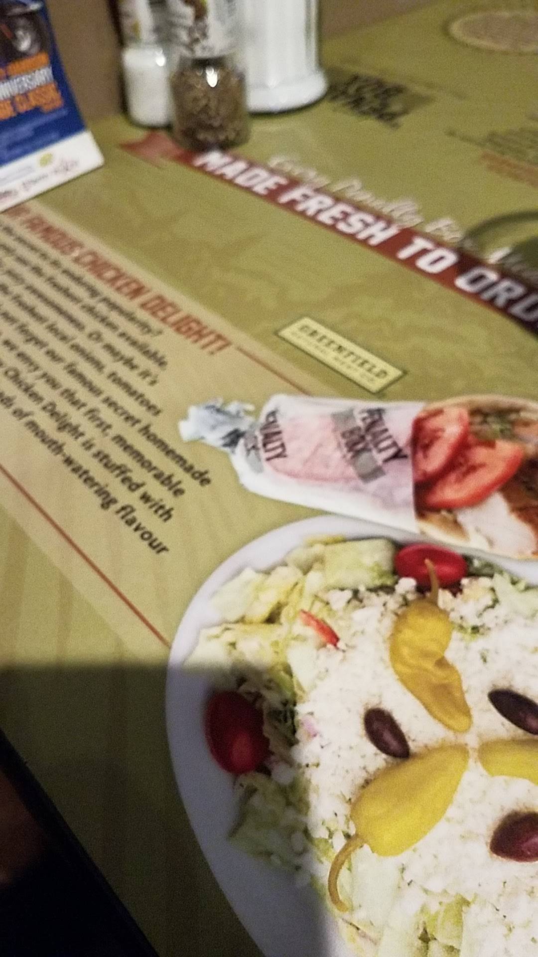 Menu at Windsor's Penalty Box Restaurant, Windsor